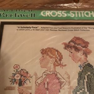 PARAGON | Office | Vintage Norman Rockwell Cross Stitch Pattern Fabric ...